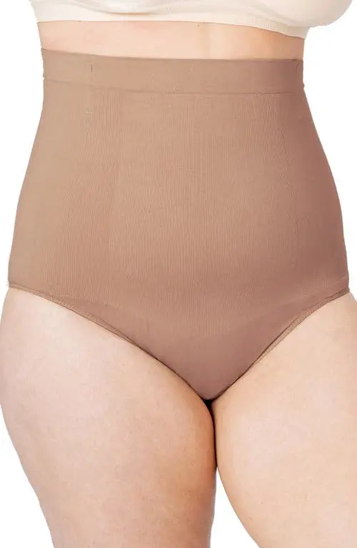 SHAPERMINT High Waist Shaper Briefs - Latte