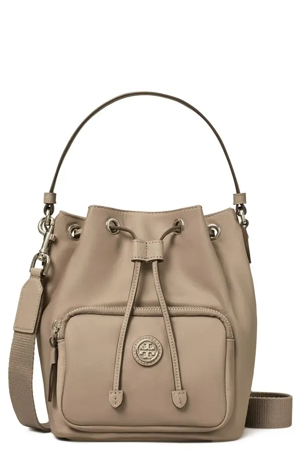 Tory Burch Virginia Recycled Nylon Bucket Bag