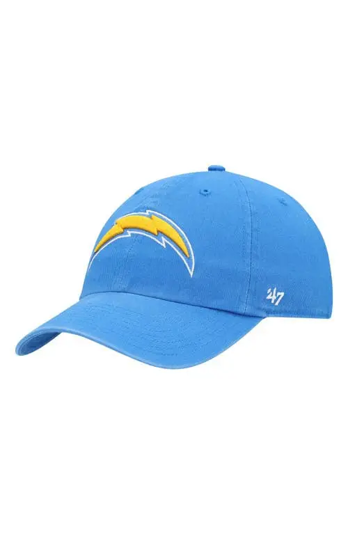 '47 Los Angeles Chargers Primary Logo Clean Up Adjustable Cap - Powder Blue