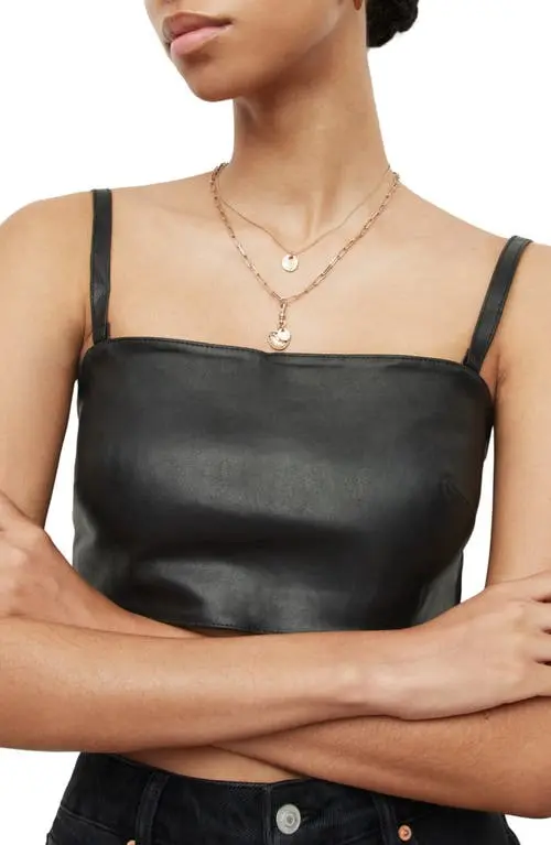 ALLSAINTS Betsy Leather Bandeau Top