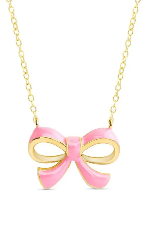 LILY NILY Bow Pendant Necklace - Gold