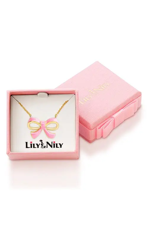 LILY NILY Bow Pendant Necklace