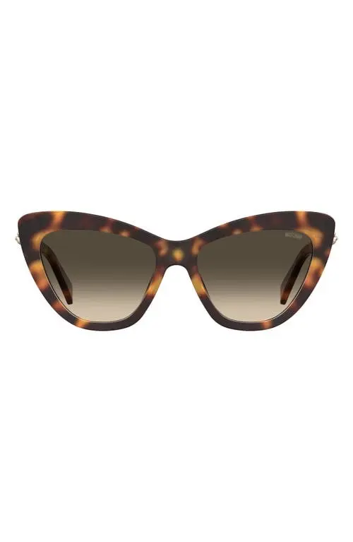 Moschino 54mm Gradient Cat Eye Sunglasses - Havana  display picture 2