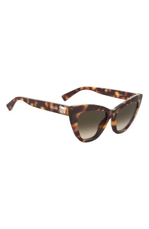 Moschino 54mm Gradient Cat Eye Sunglasses - Havana  display picture 2