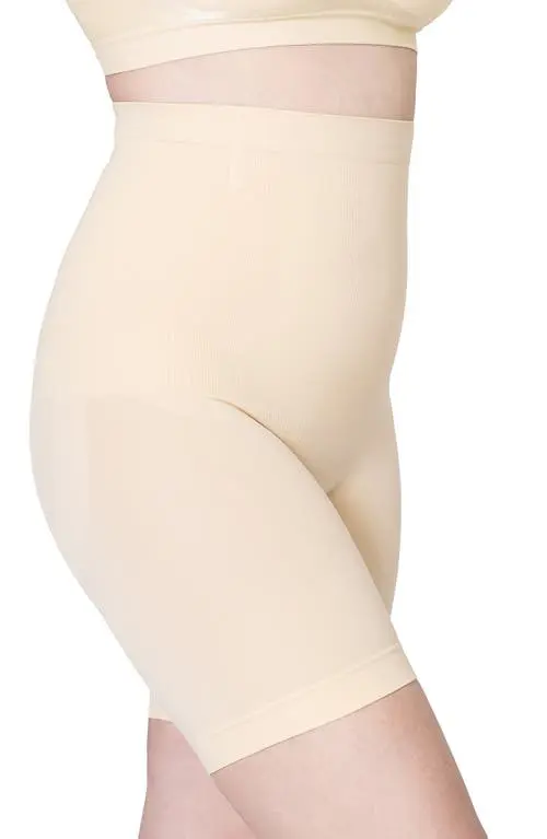 SHAPERMINT ESSENTIALS High Waist Shaper Shorts - Beige