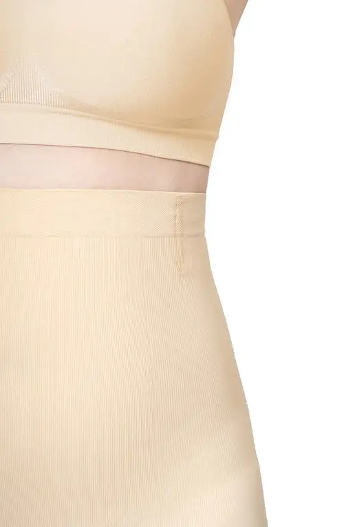 SHAPERMINT ESSENTIALS High Waist Shaper Shorts - Beige