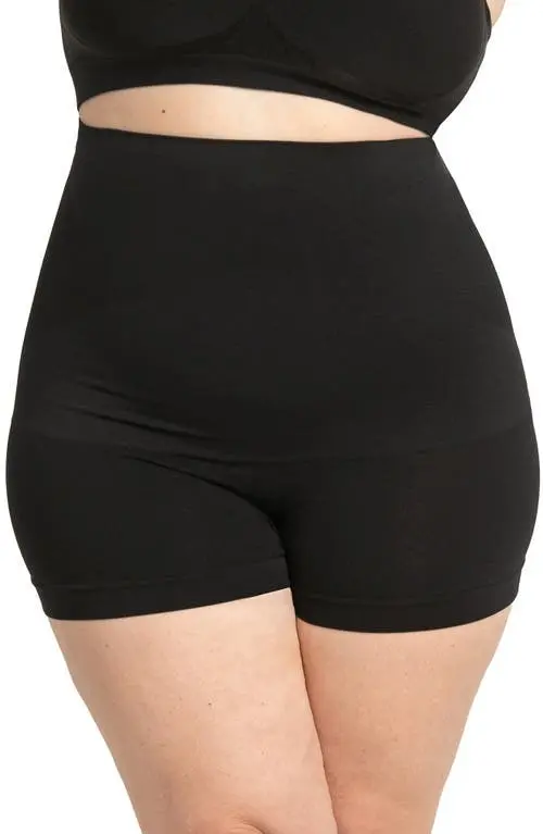 SHAPERMINT ESSENTIALS High Waist Shaper Boyshorts - Black