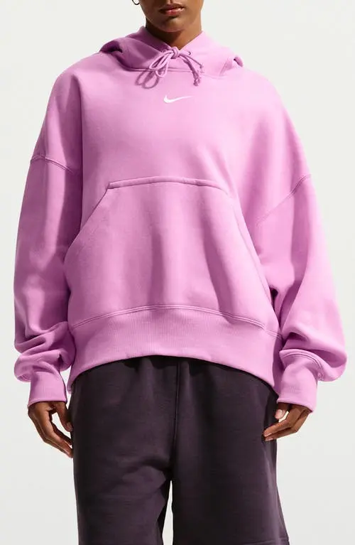 Nike Phoenix Fleece Pullover Hoodie - 663 Pink Foam/sail