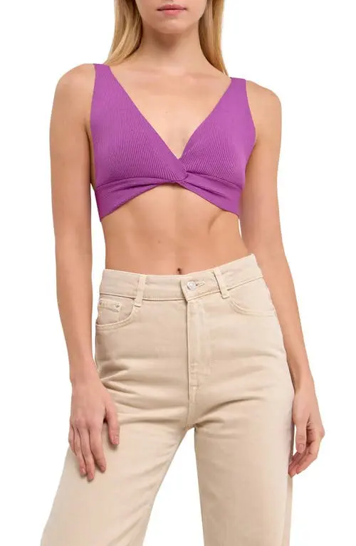 Endless Rose Twisted Ribbed Bralette Top