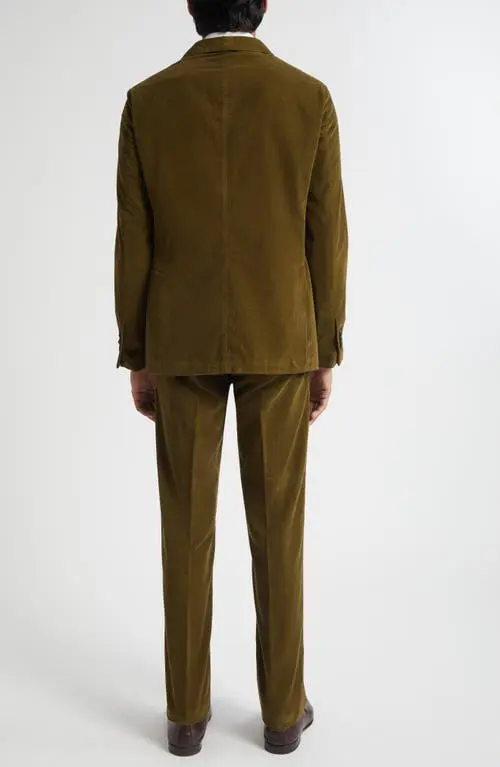 Massimo Alba Cotton Corduroy Suit - Military