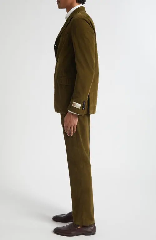 Massimo Alba Cotton Corduroy Suit - Military