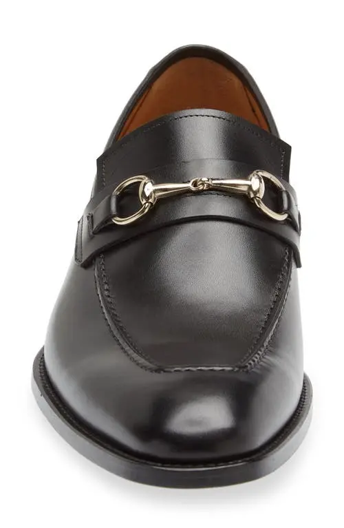 Mezlan Bit Ornament Leather Loafer - Black