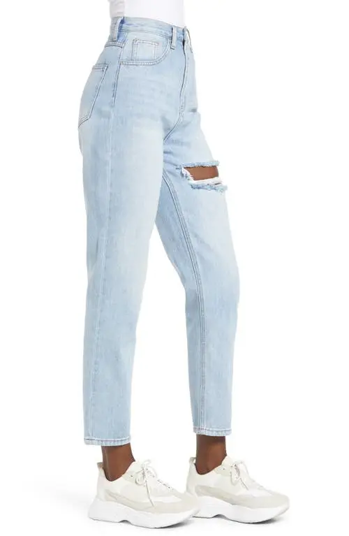 Endless Rose Ripped High-waist Ankle Jeans