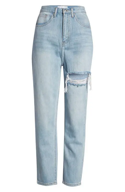 Endless Rose Ripped High-waist Ankle Jeans