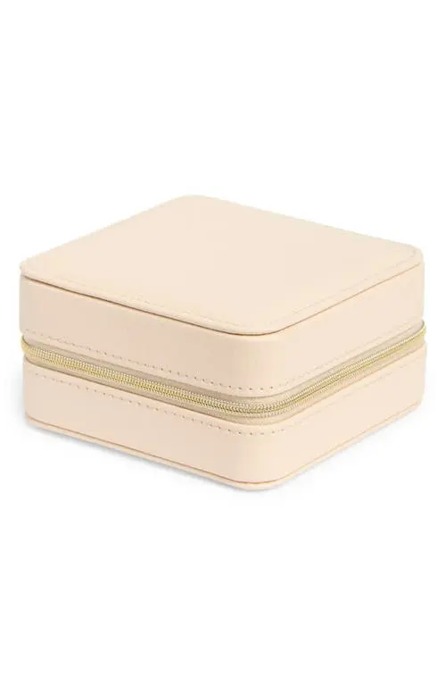 Nordstrom Square Zip Jewelry Box - Blush Pebble