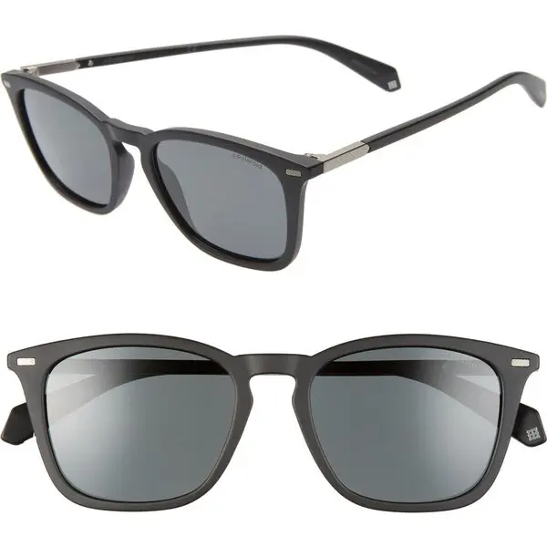 POLAROID 52mm Polarized Sunglasses - Matte Black/ Grey Polar