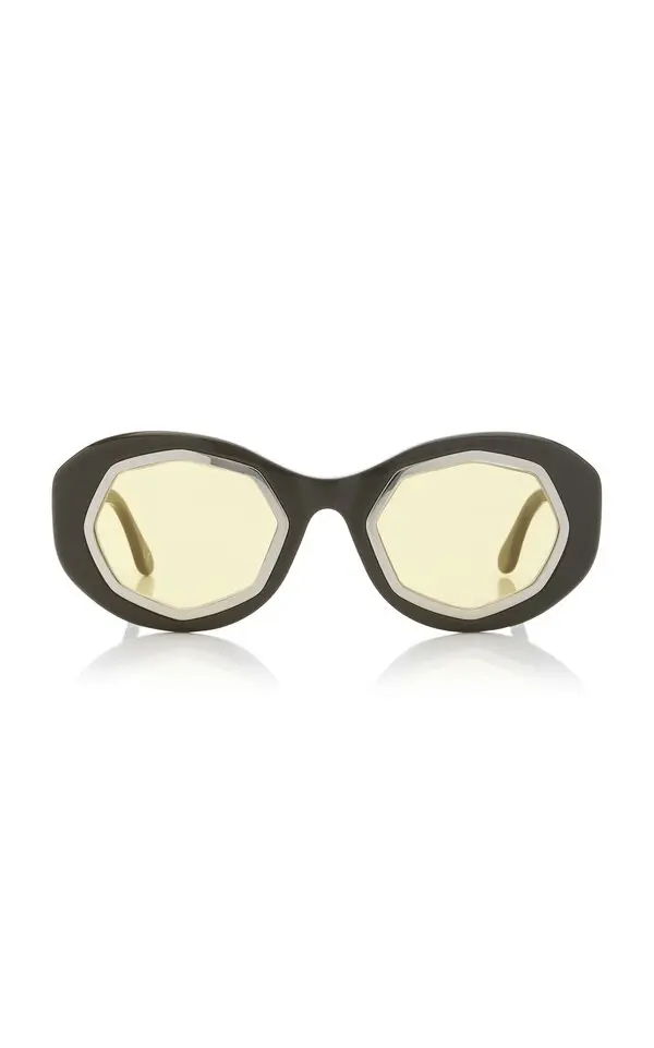 Marni Mount Bromo Oval-frame Acetate Sunglasses