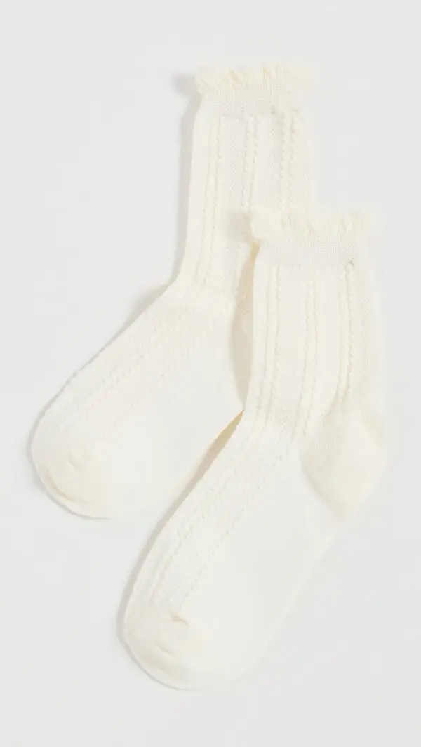 STEMS Pointelle Crew Socks