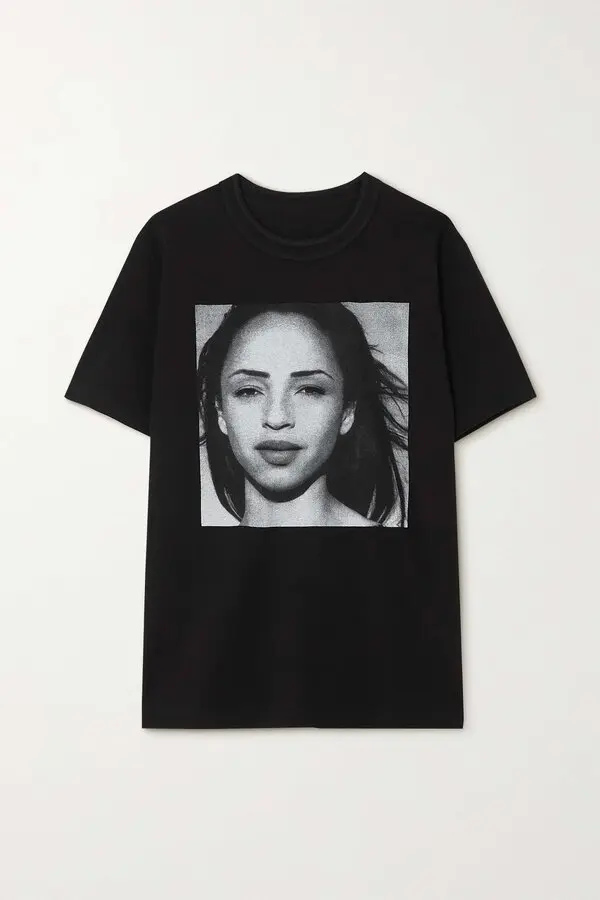 Sacai Sade Printed Cotton-jersey T-shirt