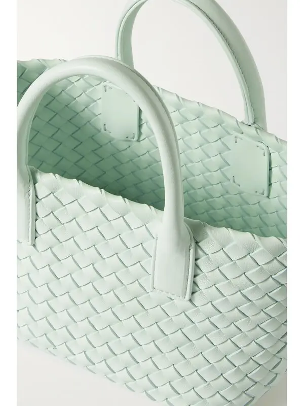 Bottega Veneta Cabat Mini Intrecciato Tote - White