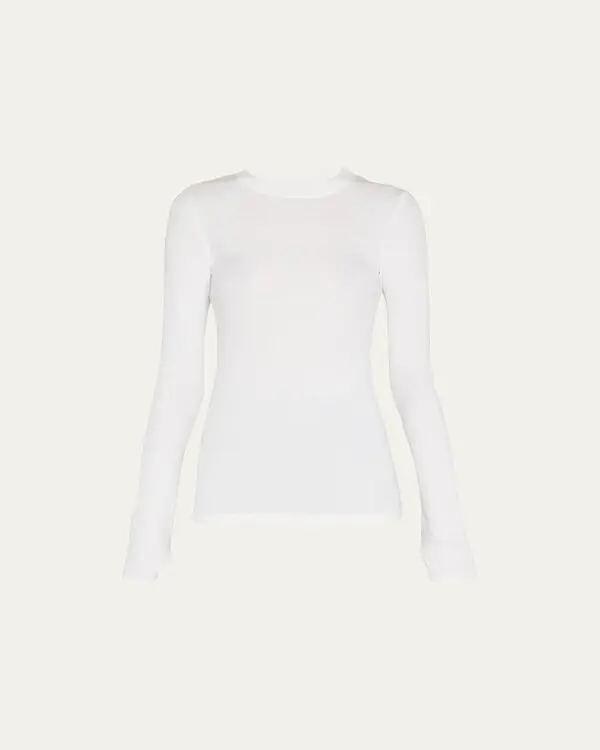 Splits59 Louise Rib Long-sleeve Top - White