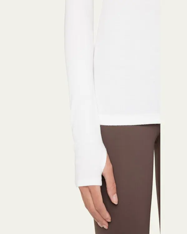 Splits59 Louise Rib Long-sleeve Top - White