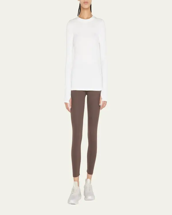 Splits59 Louise Rib Long-sleeve Top - White