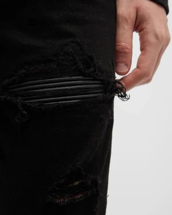 Amiri Mx1 Destroyed Skinny Jeans - Black