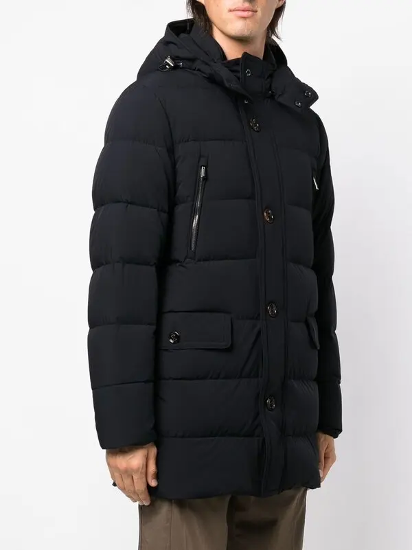 MOORER Button-down Padded Coat - Blue