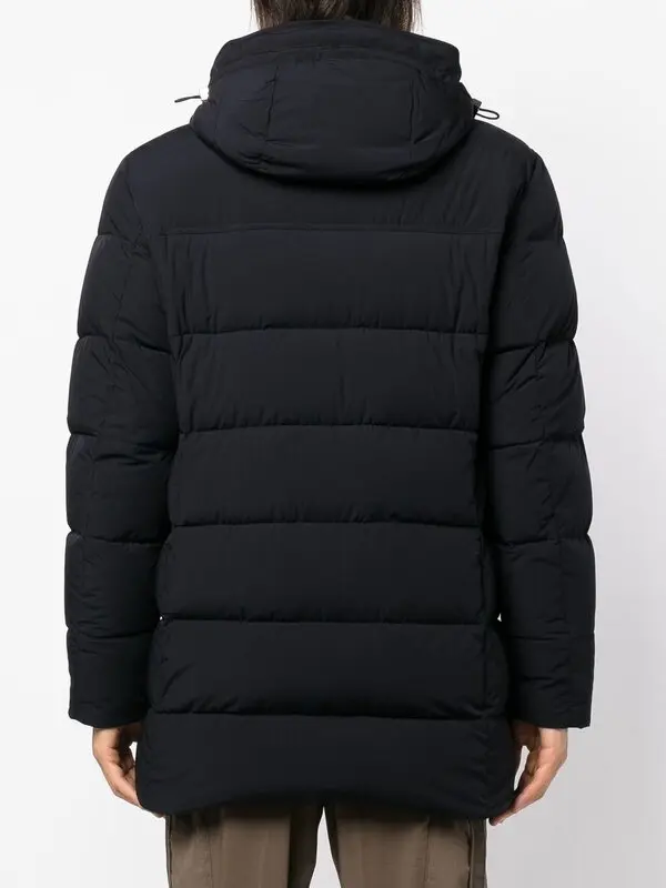 MOORER Button-down Padded Coat - Blue