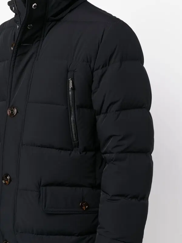 MOORER Button-down Padded Coat - Blue