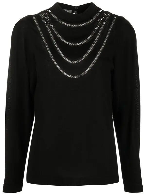 Alberta Ferretti Fishnet-insert Jumper