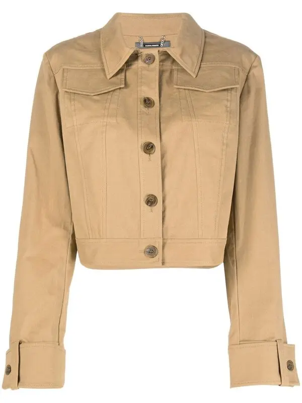 Alberta Ferretti Button-up Cropped Jacket