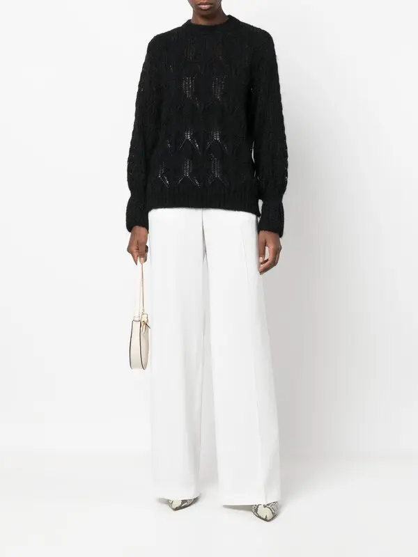 Alberta Ferretti High-waisted Wide-leg Pants