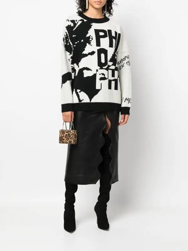 Philosophy Di Lorenzo Serafini Logo-knit Virgin Wool Jumper