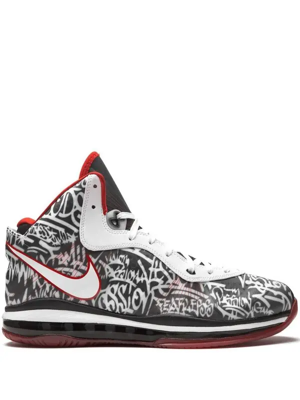 Nike Lebron 8 Qs Graffiti Sneakers - Black