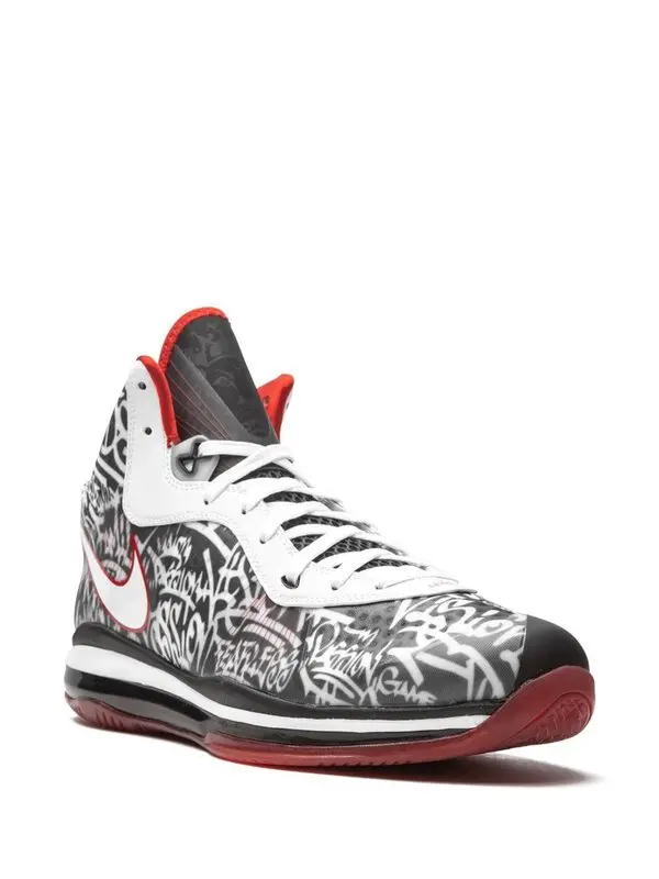 Nike Lebron 8 Qs Graffiti Sneakers - Black