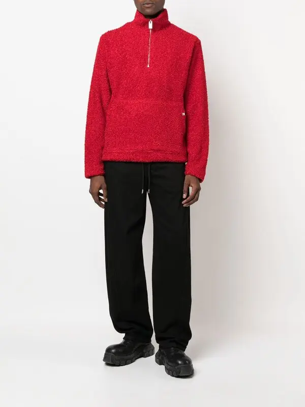 1017 Alyx 9sm Bouclé Half-zip Sweatshirt - Red