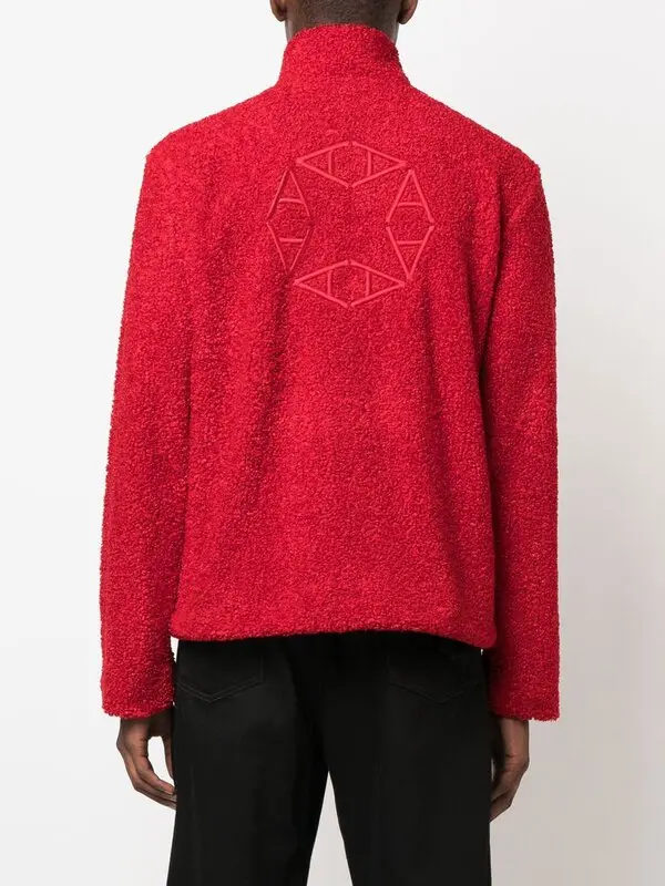 1017 Alyx 9sm Bouclé Half-zip Sweatshirt - Red