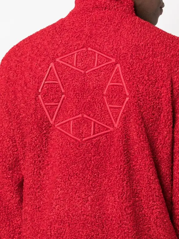 1017 Alyx 9sm Bouclé Half-zip Sweatshirt - Red