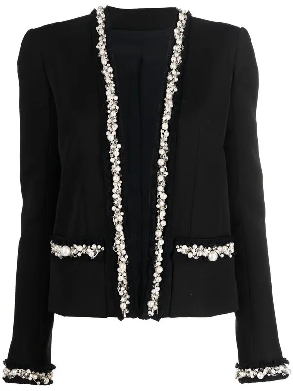 Balmain Pearl-trim Oversized Jacket