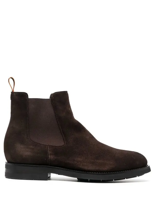 Santoni Suede Chelsea Boots
