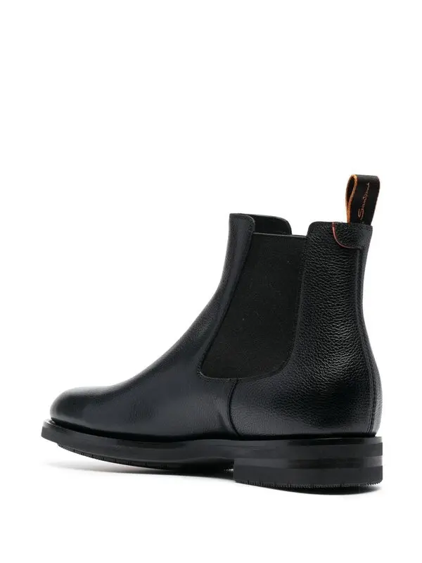 Santoni Leather Chelsea Boots