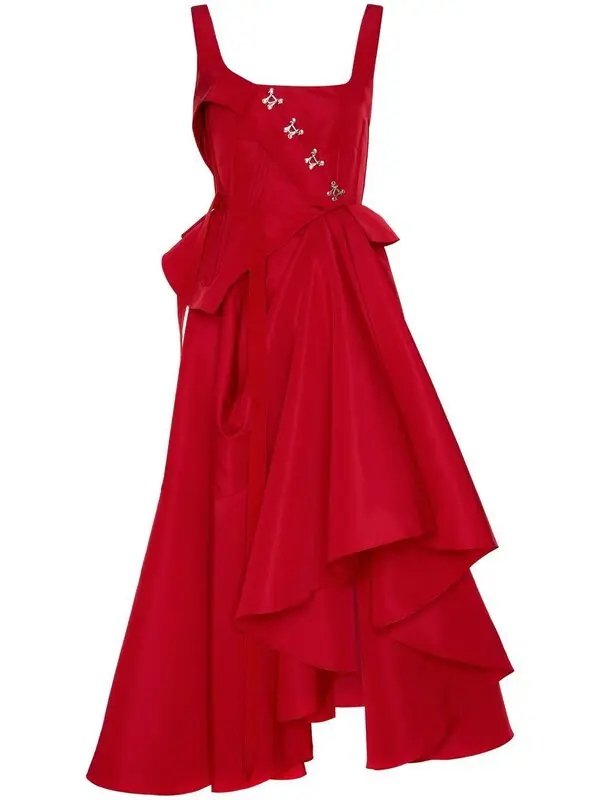 Alexander McQueen Hook-embellished Drape Dress