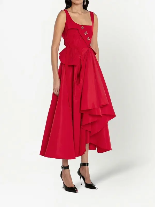 Alexander McQueen Hook-embellished Drape Dress