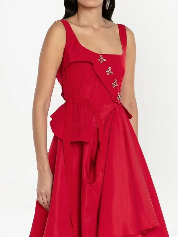Alexander McQueen Hook-embellished Drape Dress