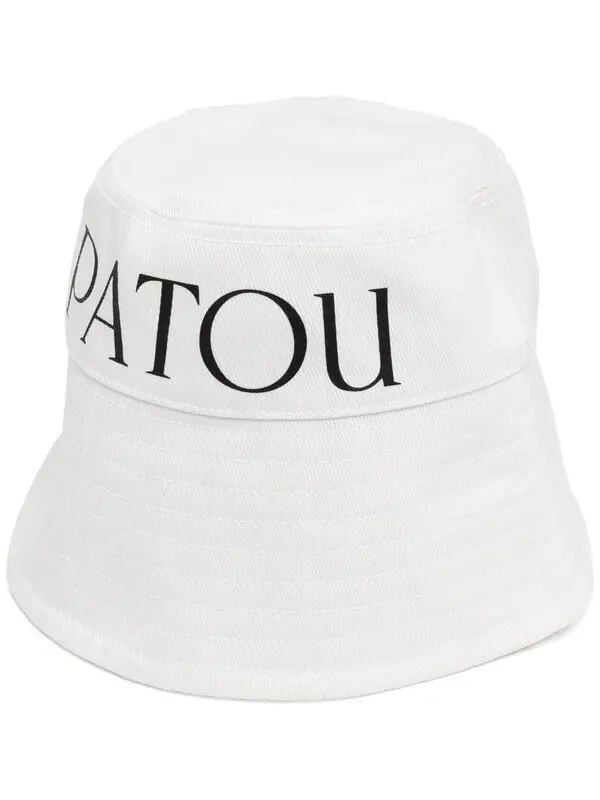 Patou Logo-print Bucket Hat - White
