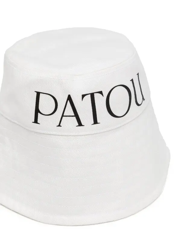 PATOU Logo-embroidered Bucket Hat - White