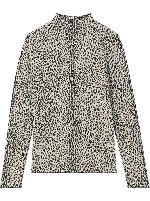 Proenza Schouler Leopard-print Mock-neck Top
