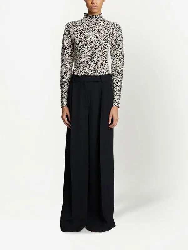 Proenza Schouler Leopard-print Mock-neck Top